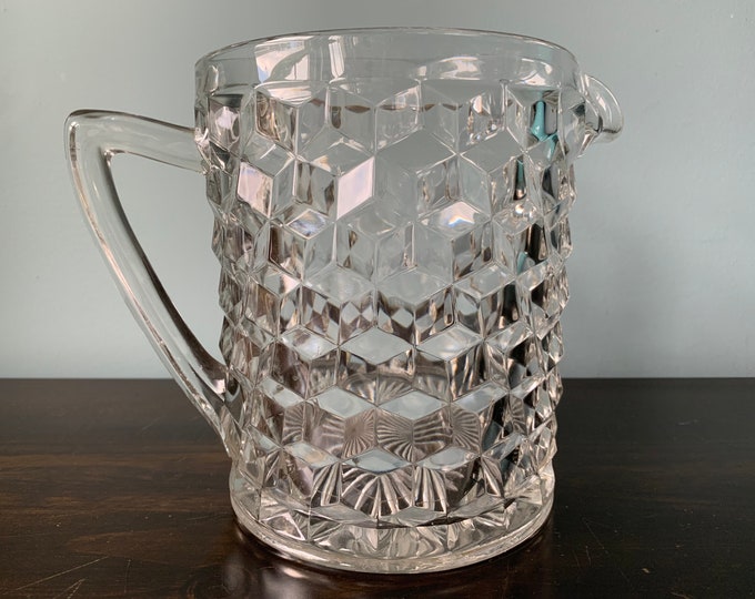 Fostoria American Clear Half Gallon Straight Side Pitcher No Ice Lip 1/ ...