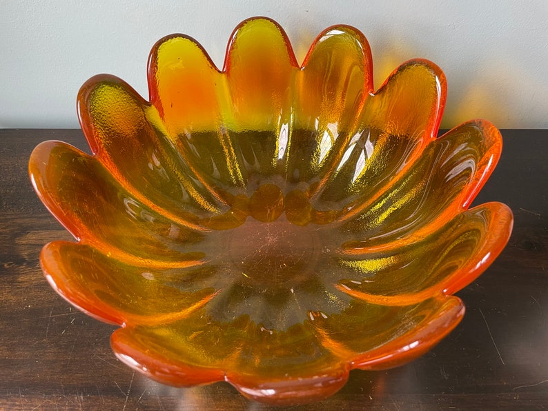 Vintage Indiana Lotus Bowl Wayne Husted Large Round - Etsy