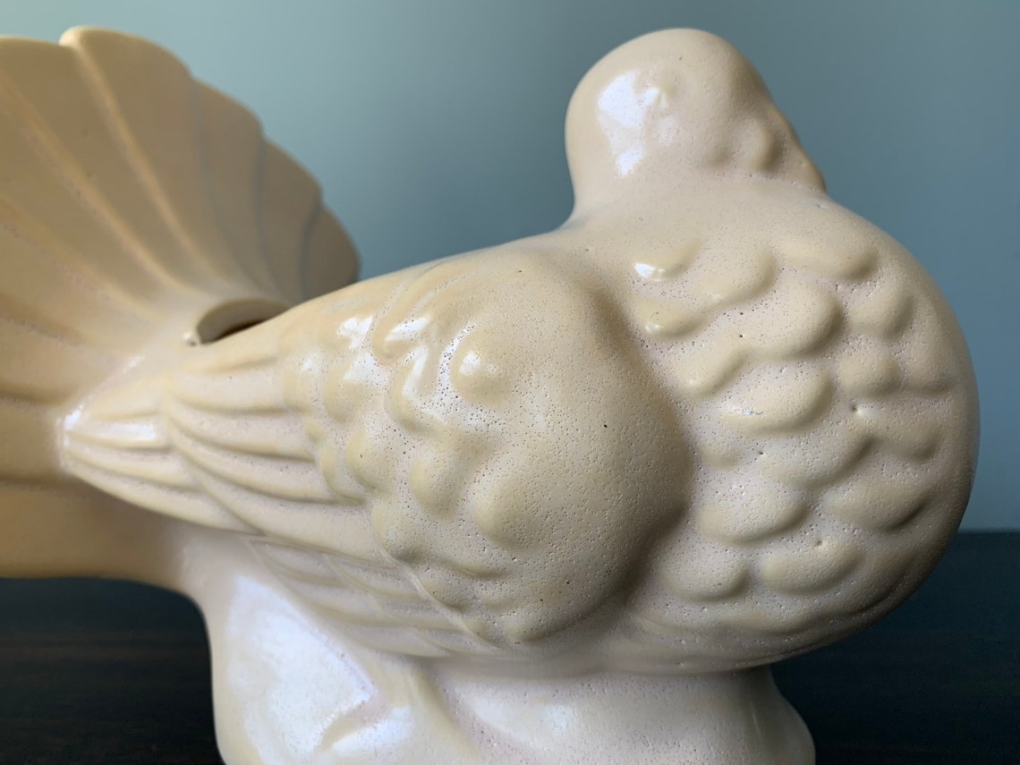 Vintage Pottery Dove Planter Pigeon Ceramic White Matte Glaze | Etsy