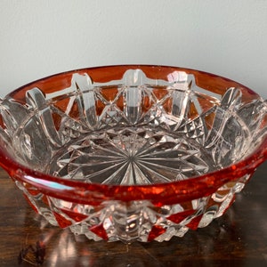 EAPG Doyle and Company Triple Triangle Ruby Stain Covered Butter Dish ...