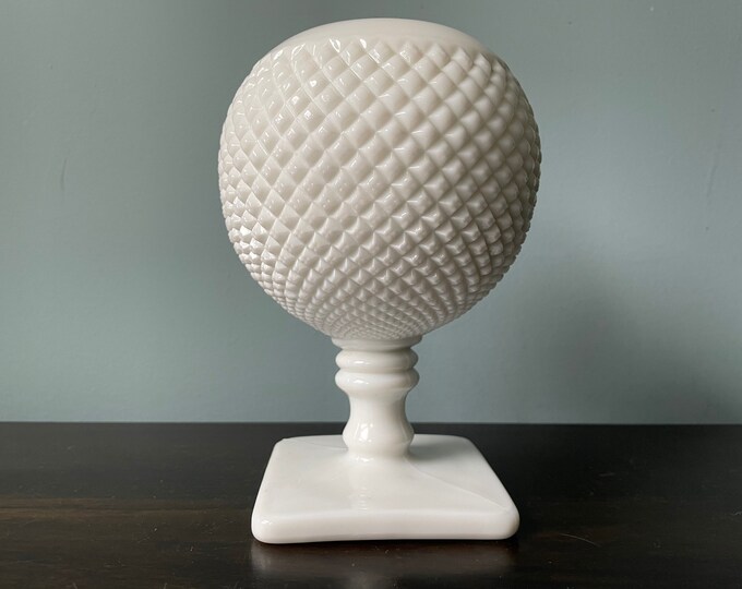 Vintage English Hobnail Milk Glass by Westmoreland Glass Ivy Ball - Etsy