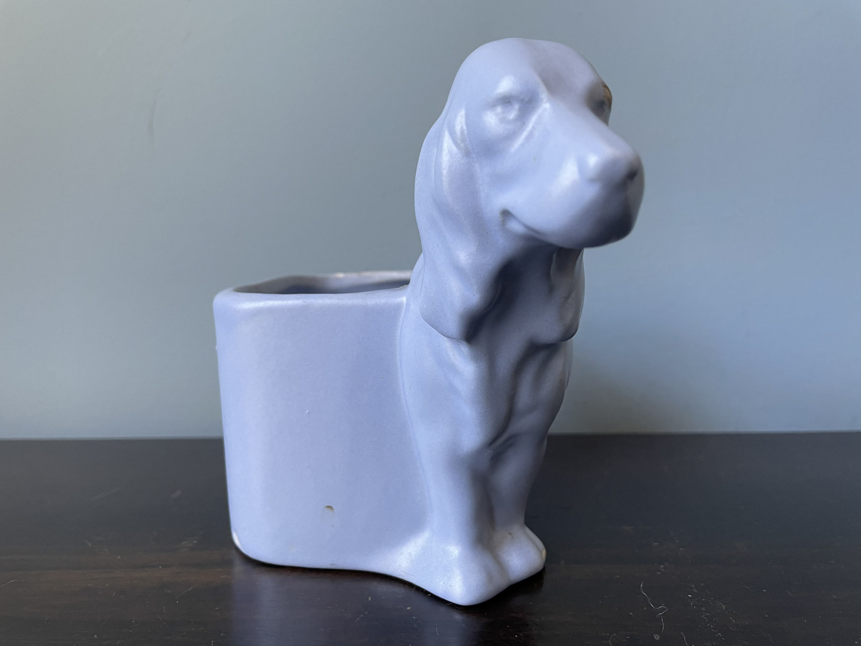 Vintage Shawnee Pottery Dog Cocker Spaniel Planter Blue - Etsy
