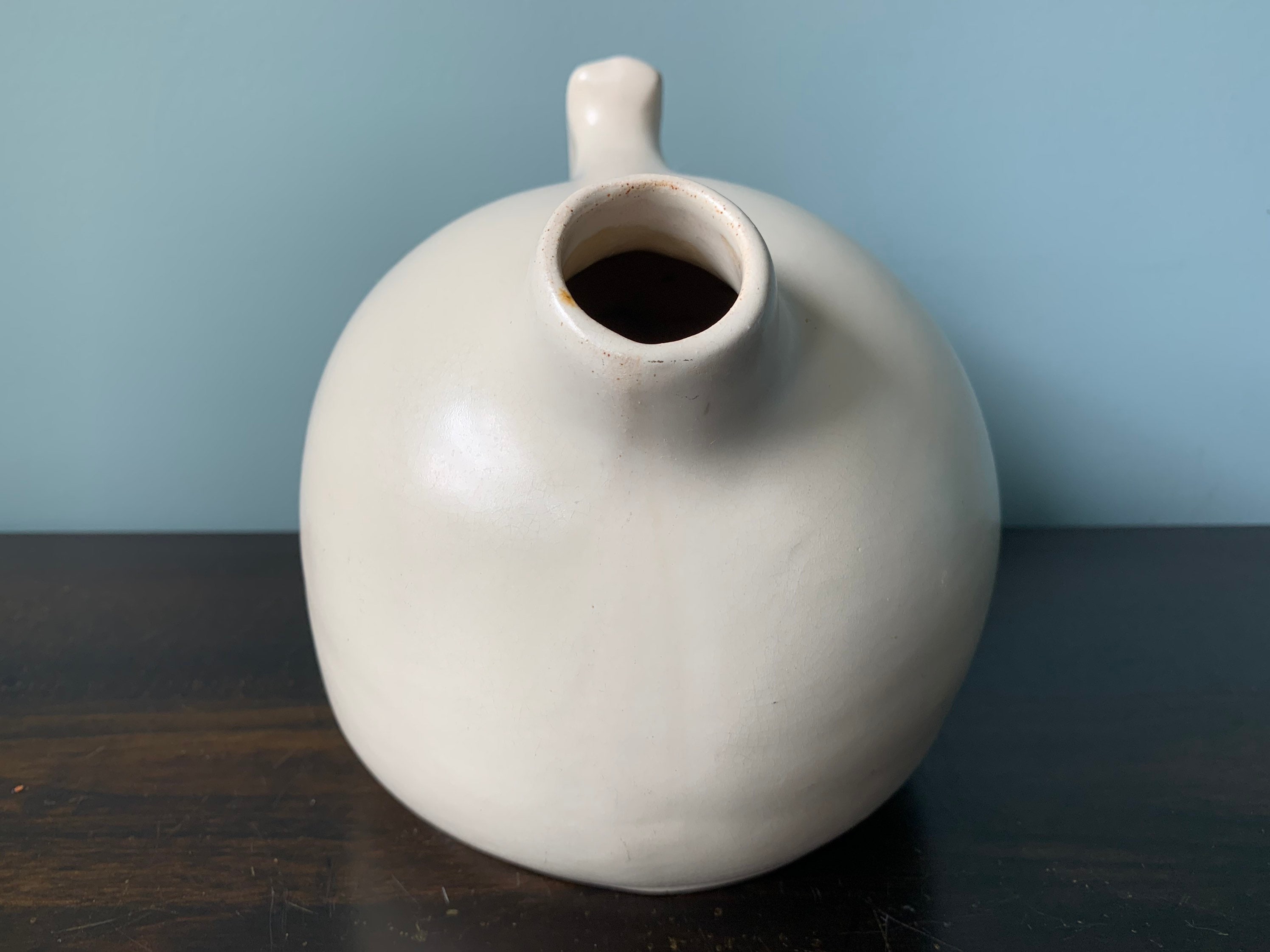 Vintage Camark Pottery Ball Pitcher Matte White Glaze Ceramic | Etsy