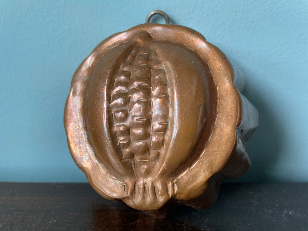Vintage Copper Mold Fluted Jelly Mold Dessert Mold Pudding Mold Custard ...