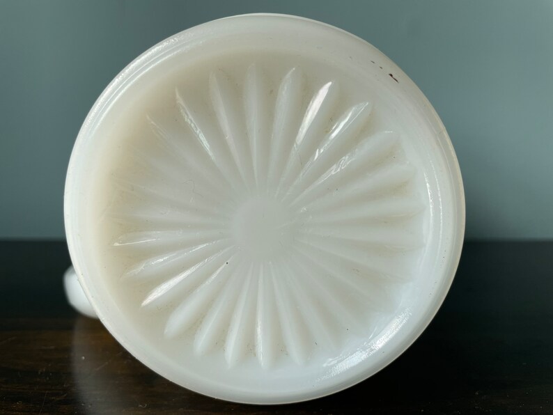Vintage White Milk Glass Pitcher Vintage Hazel Atlas Ribbon - Etsy