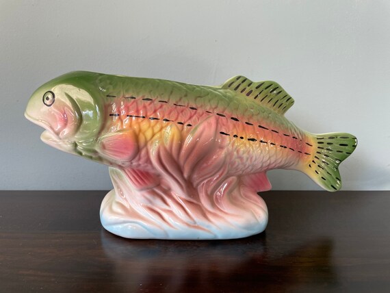 Vintage Pottery Fish Planter Trout Planter Ceramic | Etsy