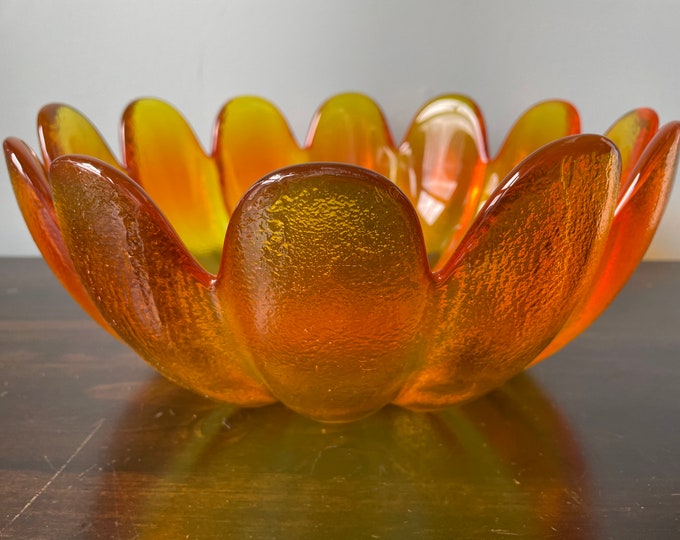 Vintage Indiana Lotus Bowl Wayne Husted Large Round Centerpiece Fruit ...