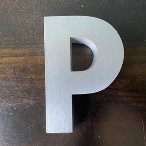 Vintage Letter P Cast Aluminum Letter P Initial Industrial Decorative ...