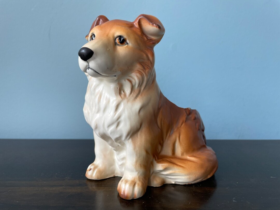 Vintage Corgi Planter Dog Planter Collie Planter Puppy Planter Napco ...