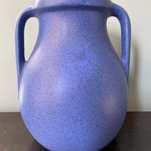 Burley Winter Pottery Vase Handles Arts and Crafts Vintage Ceramic Blue ...