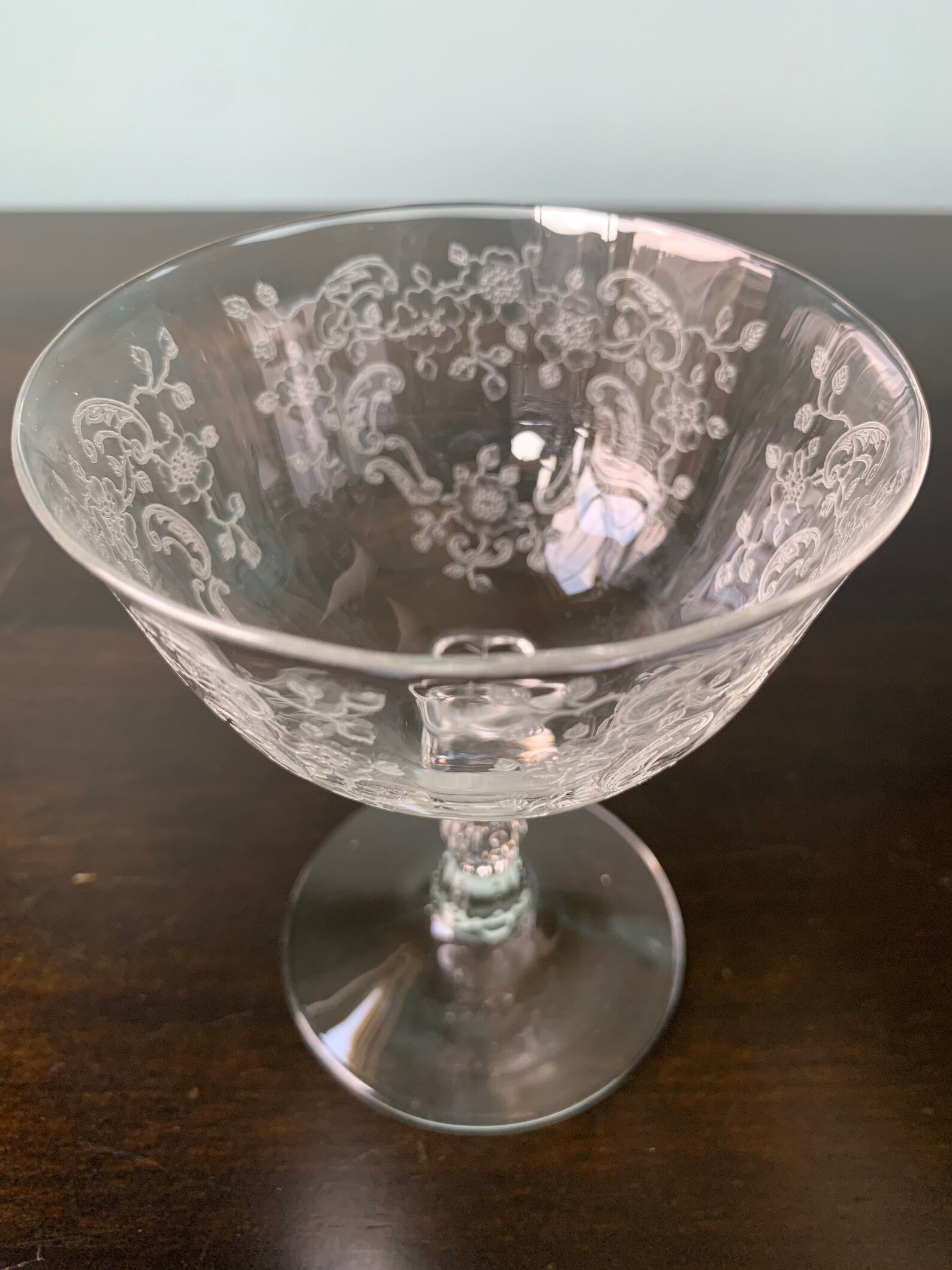 Vintage Fostoria Meadow Rose Sherbet Stemmed Etched Optic - Etsy