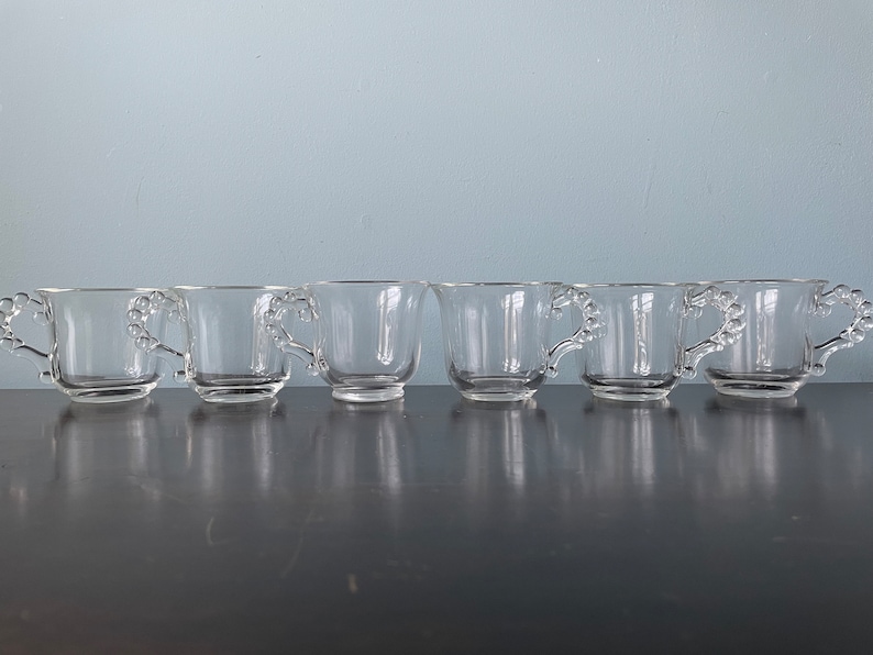 Vintage Candlewick Snack Set Imperial Candlewick Oval Snack Plate Cup ...
