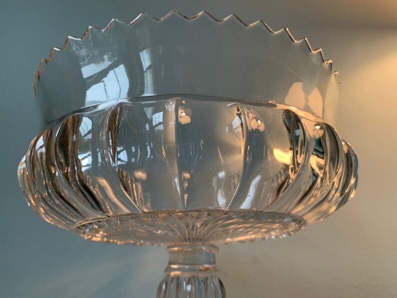 EAPG Compote Cordova by Ohare Glass Sawtooth Rim Prism | Etsy