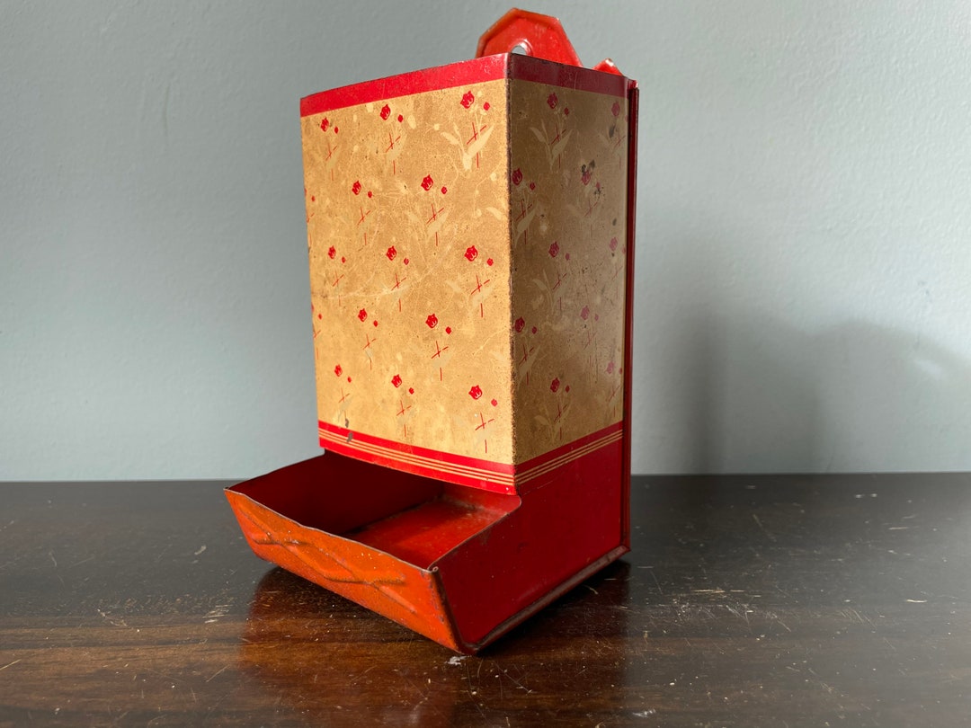 Vintage Match Box Match Safe Match Box Wall Mount Match Box Metal Match ...