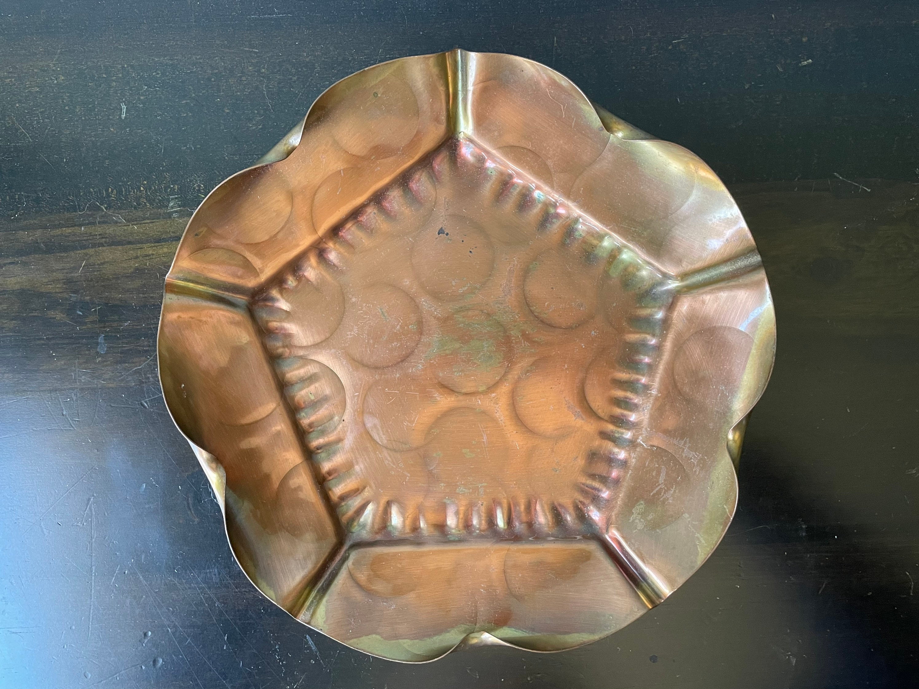 Vintage Gregorian Copper Centerpiece Bowl 317 Dish Hexagonal - Etsy