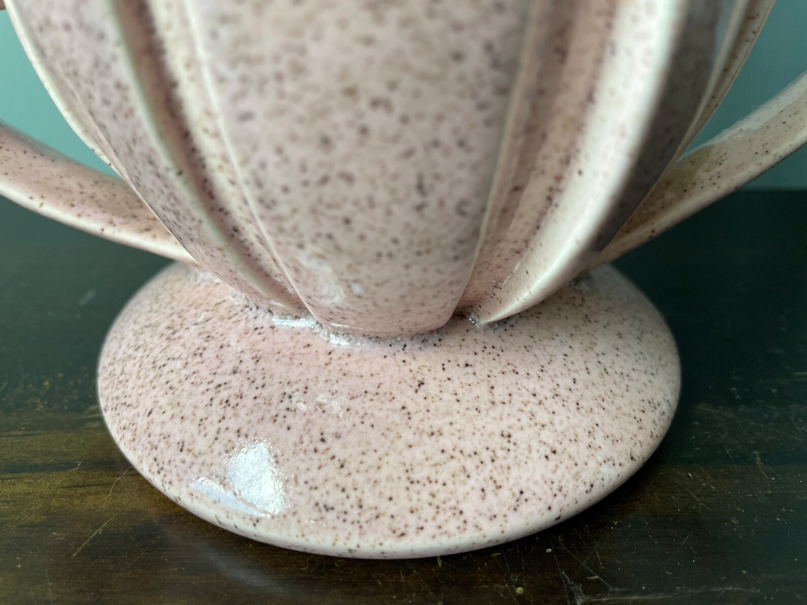 Vintage Red Wing Pottery Vase 1377 Mid Century MCM Pink Speckled ...