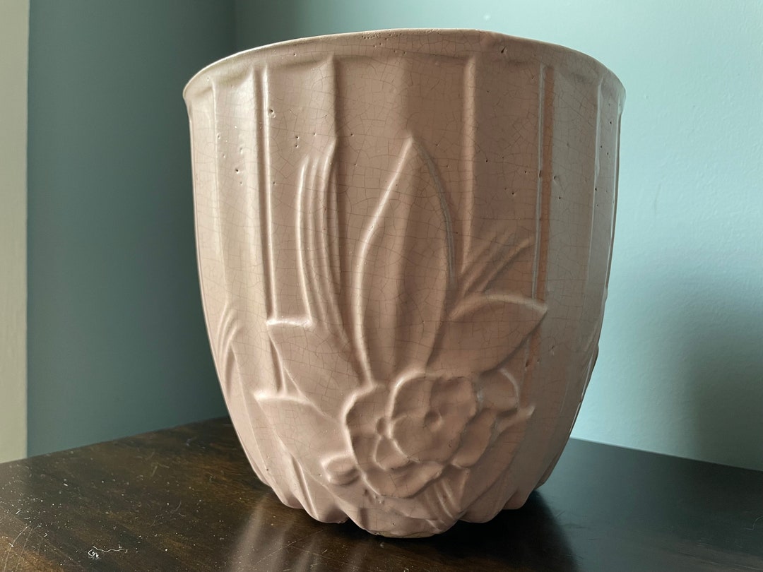 Vintage Mccoy Pottery Planter Jardiniere Mccoy Rustic Line 600 Pine ...