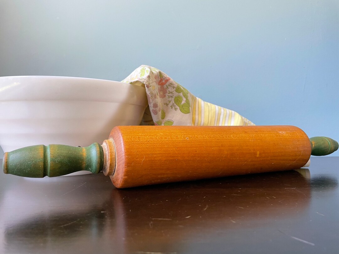 Vintage Rolling Pin Wood Rolling Pin Farmhouse Rolling Pin Primitive ...