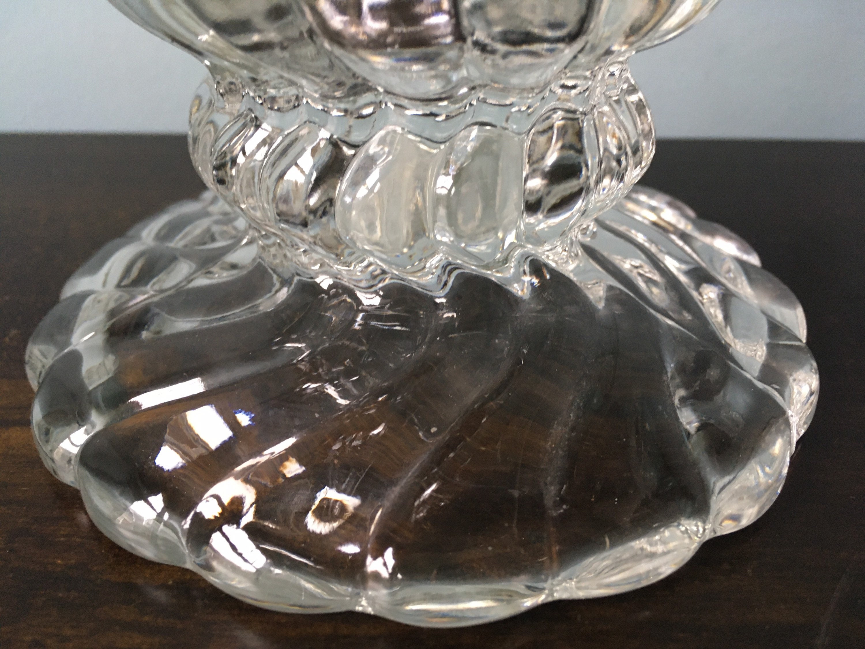 Vintage Fostoria Colony Crystal Vase Flared Swirl Large Glass - Etsy