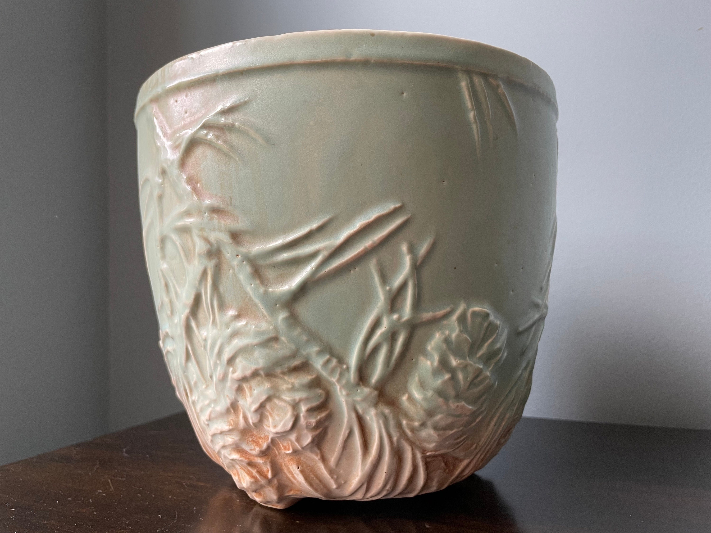 Vintage Mccoy Pottery Planter Jardiniere Mccoy Rustic Line 600 Pine ...