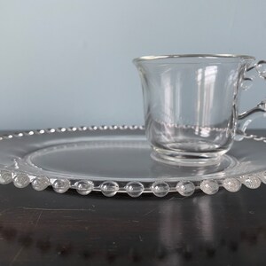 Vintage Candlewick Snack Set Imperial Candlewick Oval Snack Plate Cup ...