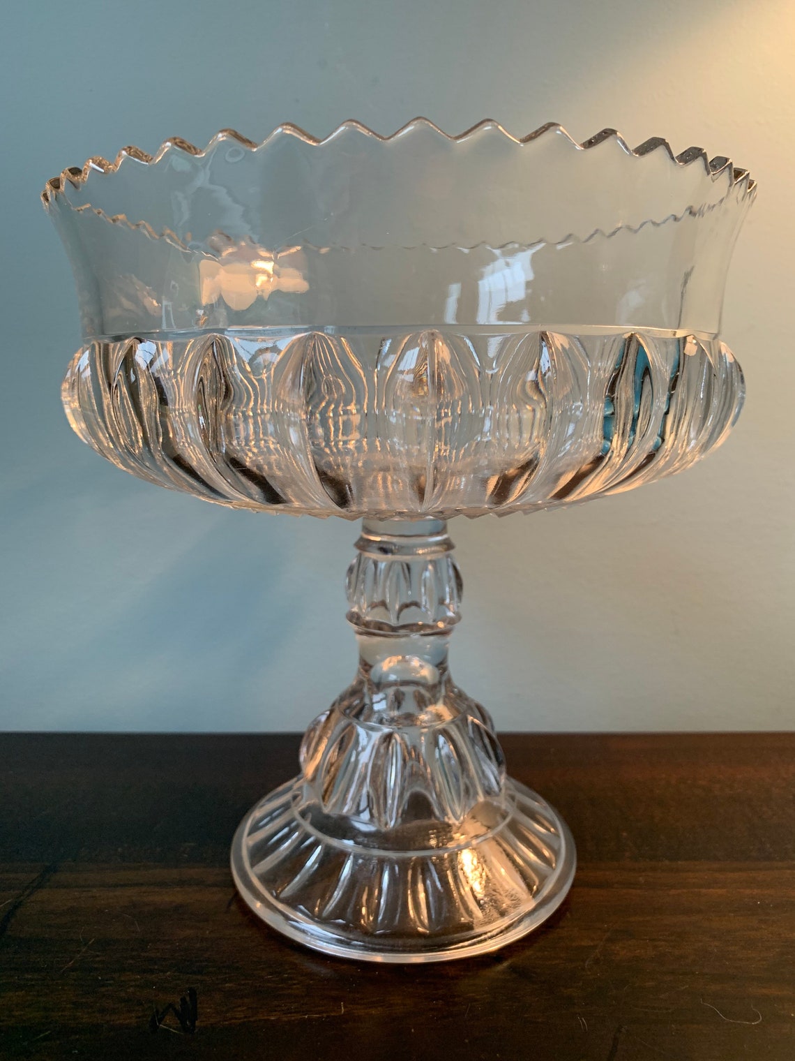 EAPG Compote Cordova by Ohare Glass Sawtooth Rim Prism | Etsy