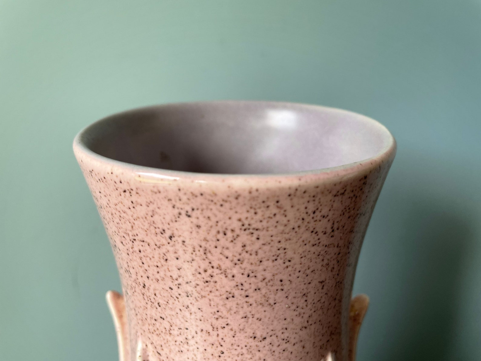 Vintage Red Wing Pottery Vase 1377 Mid Century MCM Pink Speckled ...