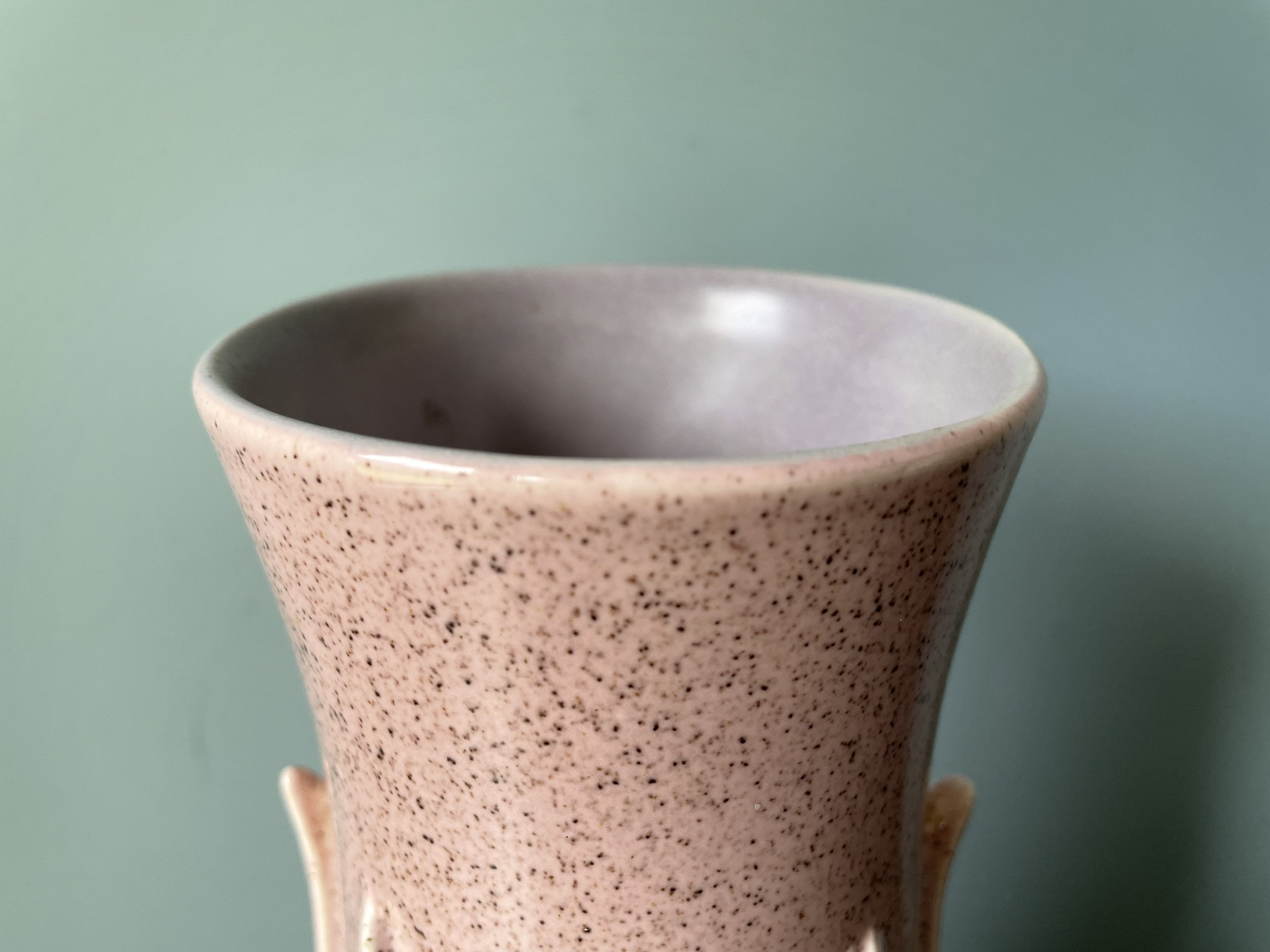 Vintage Red Wing Pottery Vase 1377 Mid Century MCM Pink Speckled ...