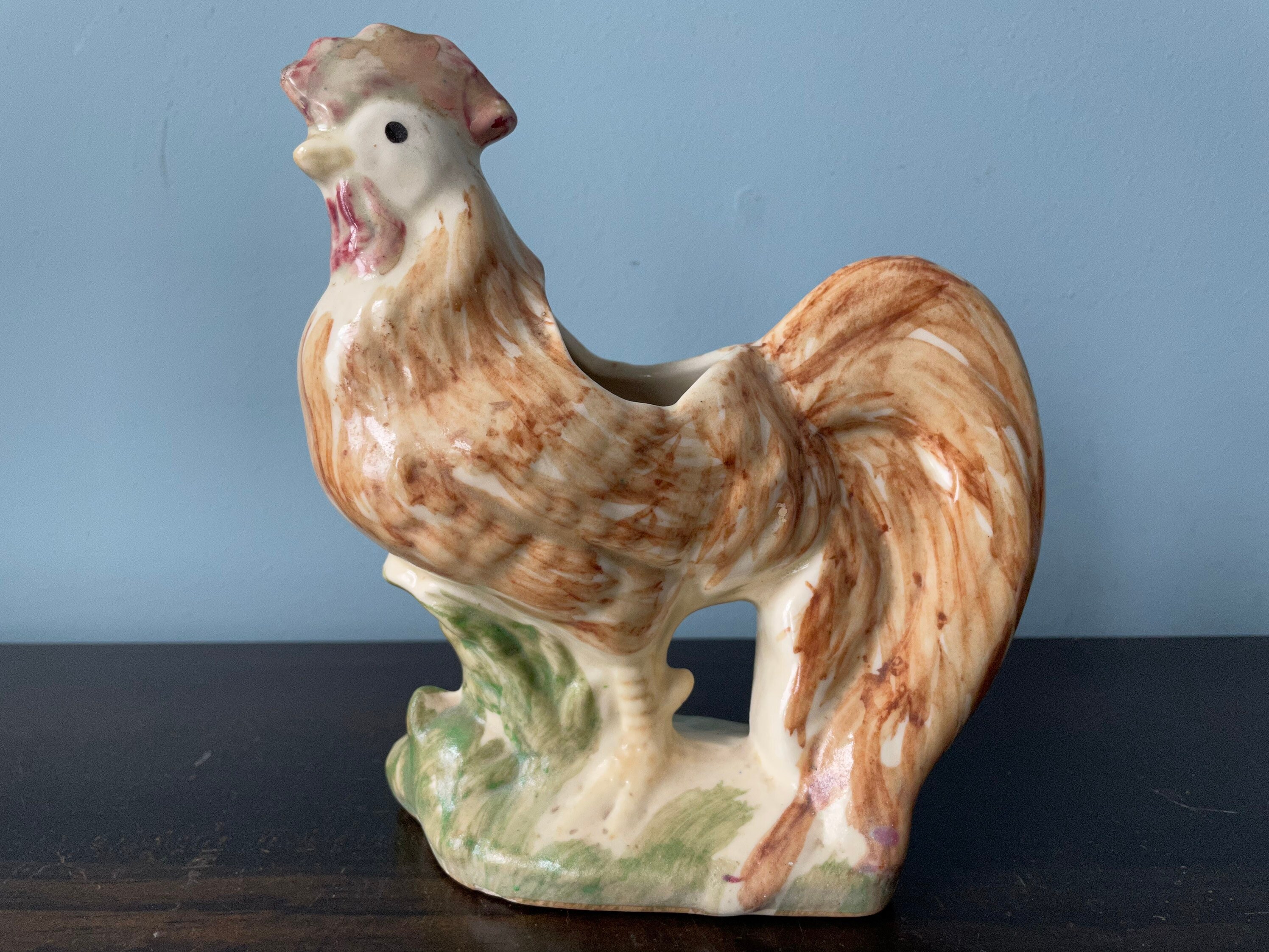 Vintage Pottery Rooster Planter Chicken Ceramic - Etsy