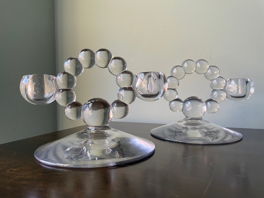 Vintage Candlewick Candlestick Holder Holders Double Taper Candlewick ...