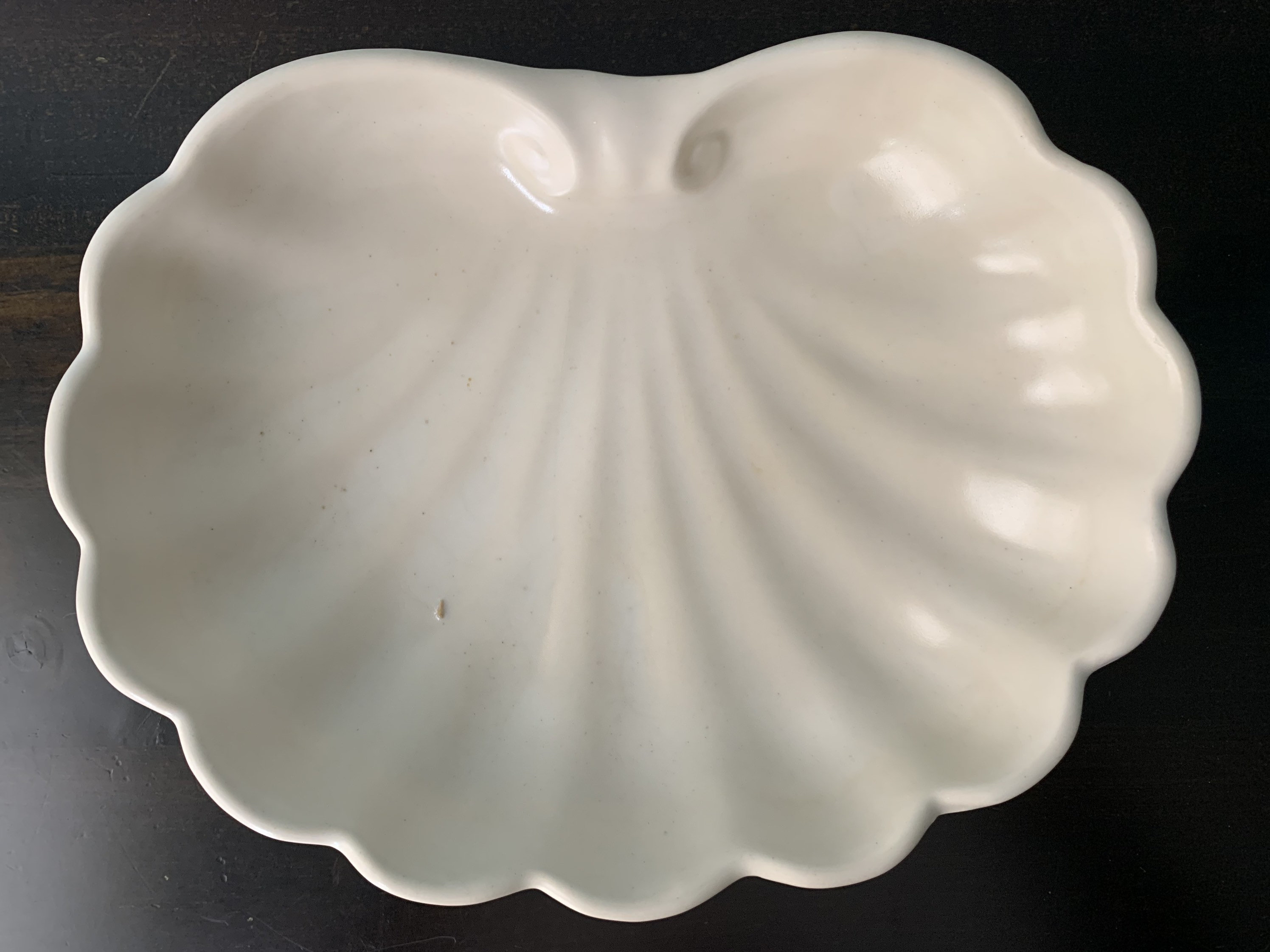 Vintage Pottery Scallop Shell Dish Bowl Ceramic Clam Large | Etsy