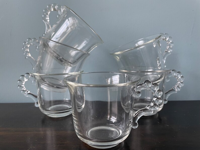 Vintage Candlewick Snack Set Imperial Candlewick Oval Snack Plate Cup ...
