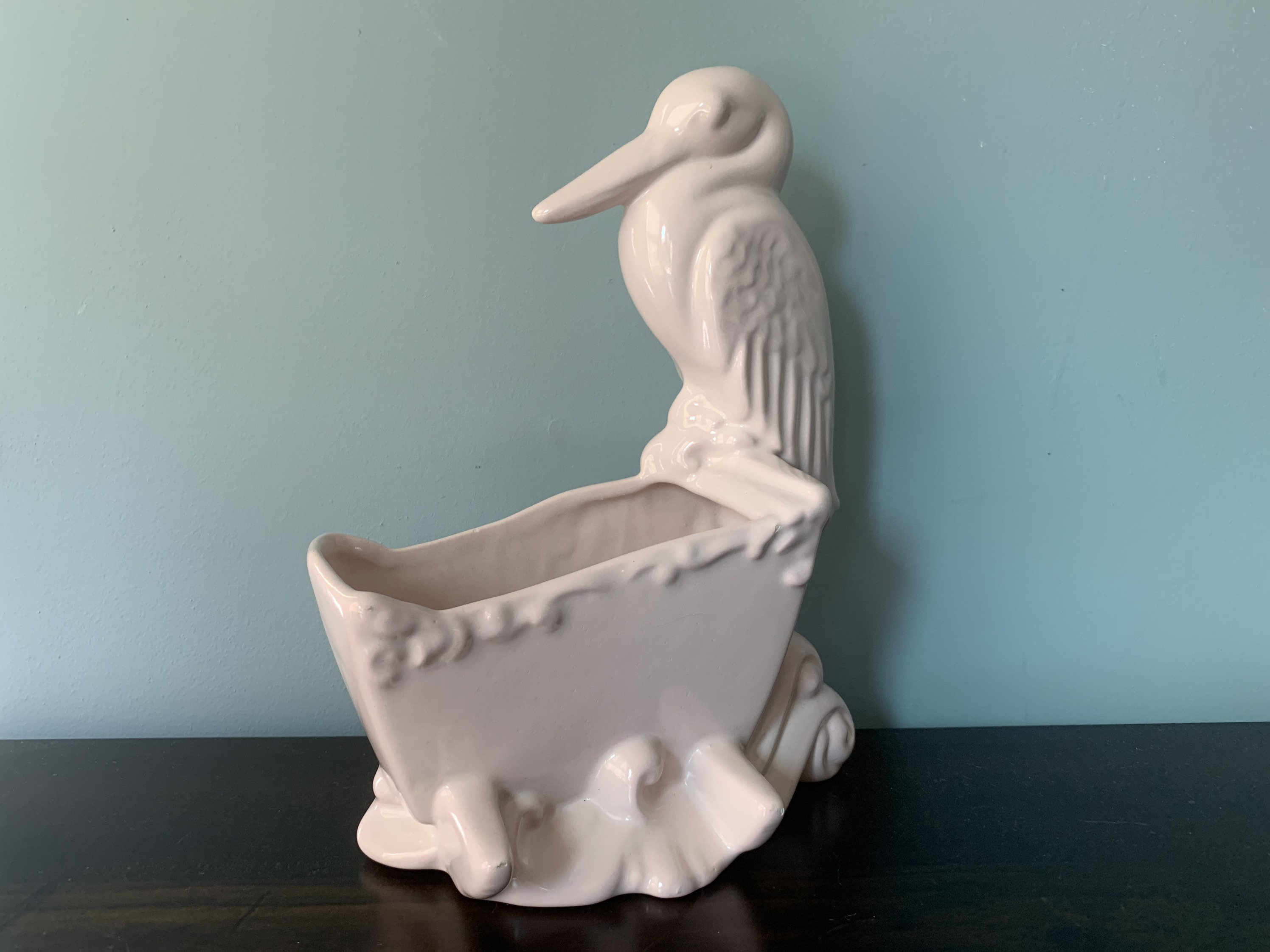 Vintage Stork Cradle Planter by Haeger Pale Pink | Etsy