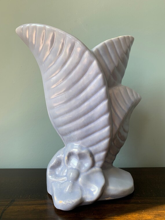 Vintage Flower Vases Mid Century 1940's Pinky Gray Ceramic Vases Made ...