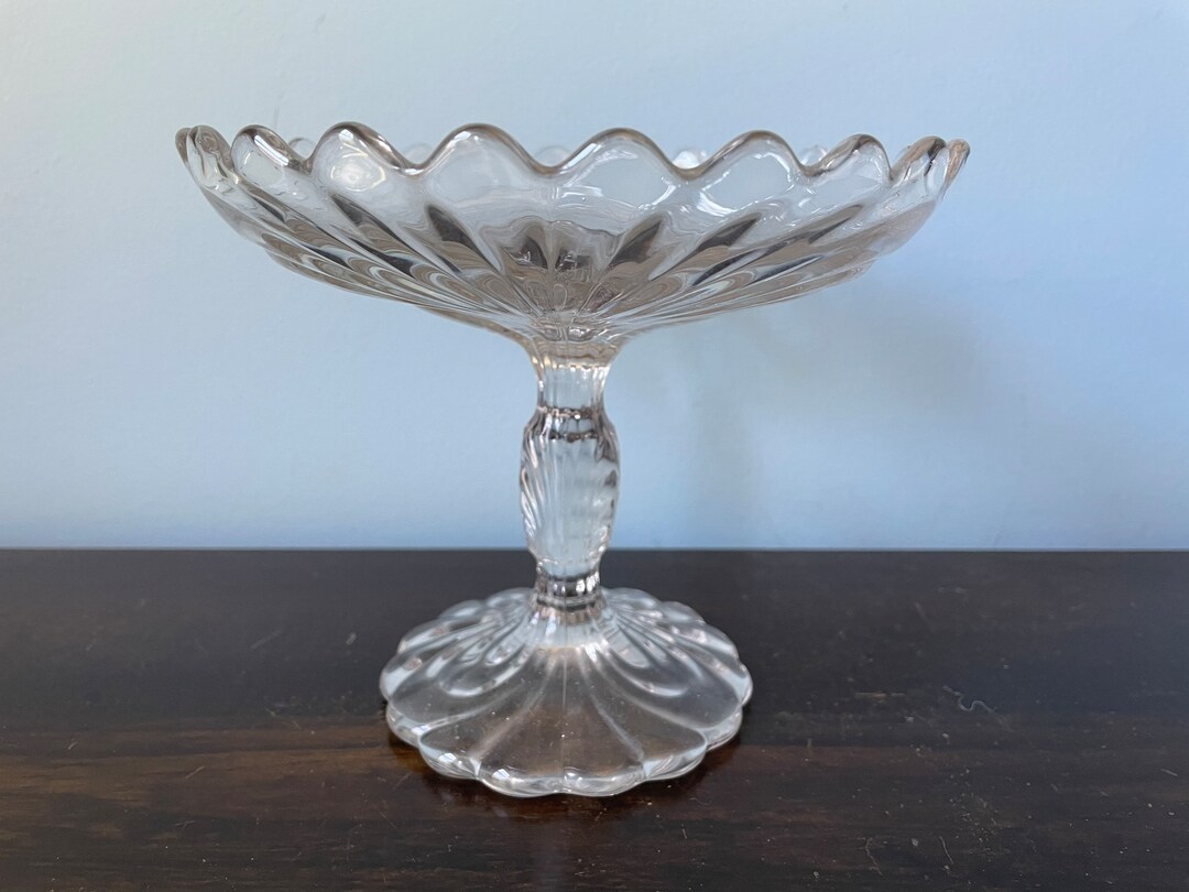 Vintage Cambridge Caprice Clear Glass Compote Dish - Etsy