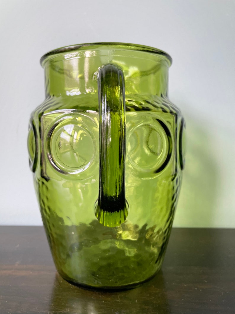 Vintage Anchor Hocking Glass Pitcher Heritage Hill Bullseye - Etsy