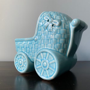 Vintage Planter Stroller Pram Baby Buggy Ceramic Pottery Baby Shower ...