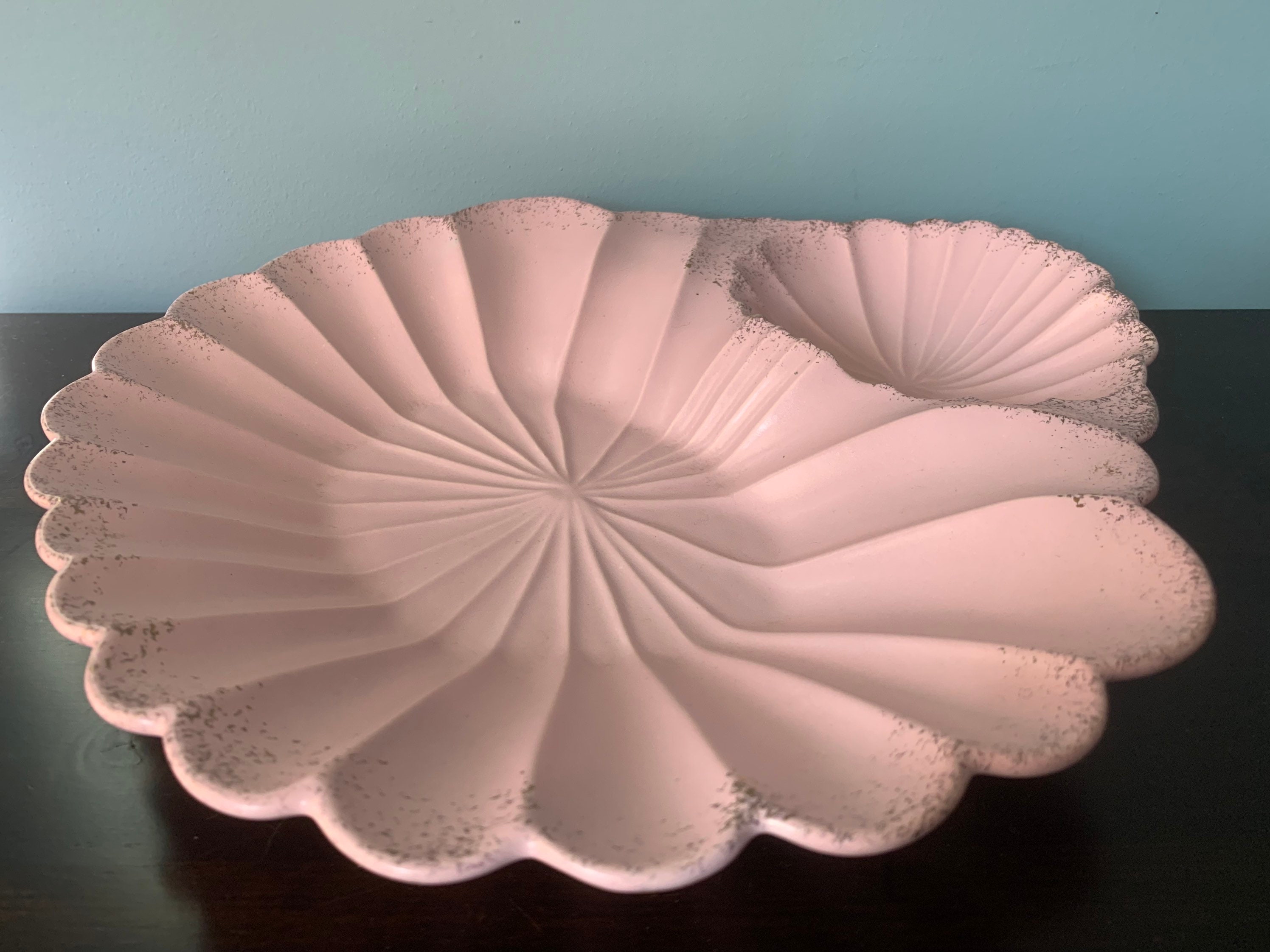 Vintage USA Pottery N2 152 Divided Chip Dip Dish Bowl Platter - Etsy