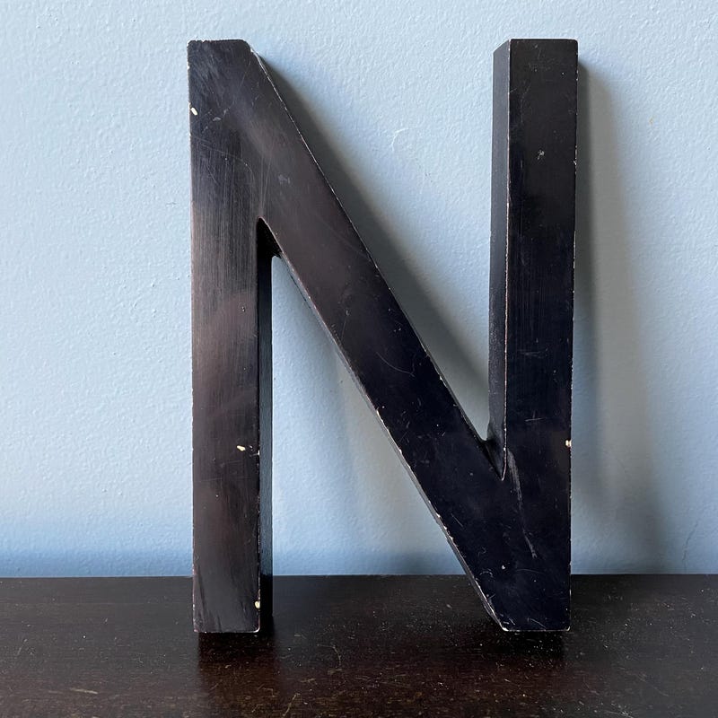Metal Letter N - Etsy