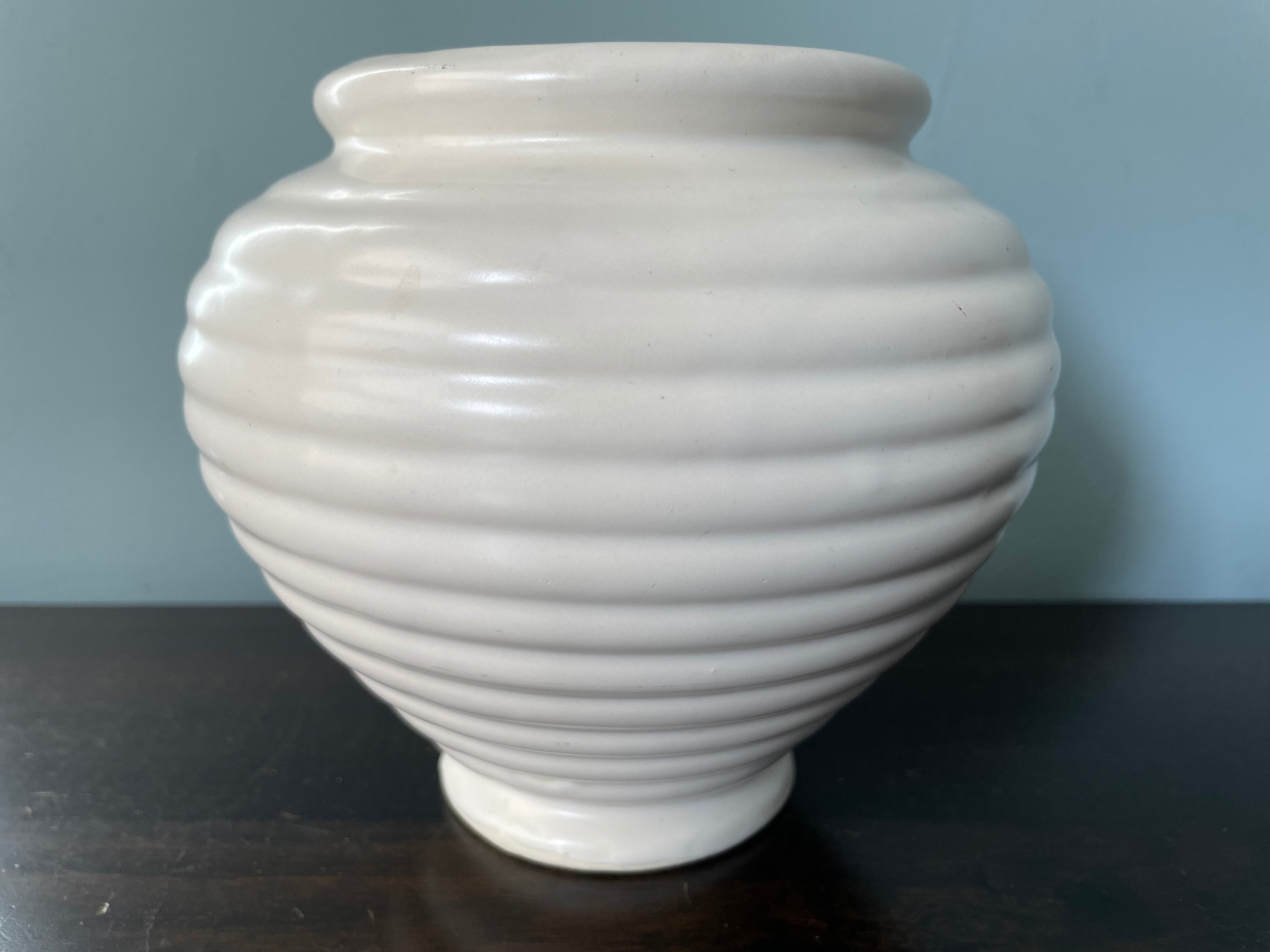 Vintage Hull Pottery Vase Hull Urn Vase Hull Ringed Vase Hull 419 White ...