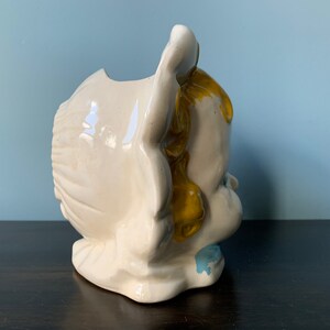 Vintage Ceramic Baby Head Planter Flower Pot Pottery Bonnet Infant Hull ...