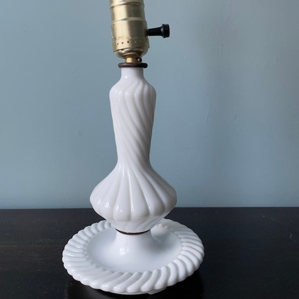 Milk Glass Lamp Etsy
