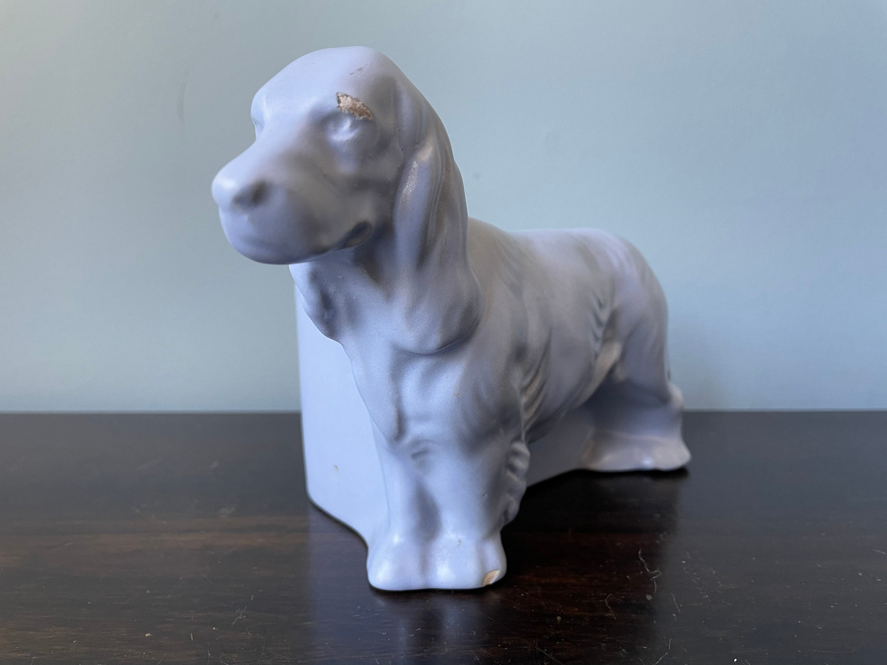 Vintage Shawnee Pottery Dog Cocker Spaniel Planter Blue - Etsy
