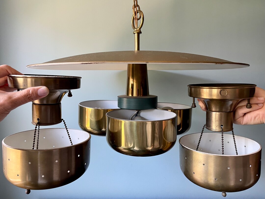 MCM Gerald Thurston Lightolier Pendant Light With 4 Satellite Lights Set Mid Century Atomic - Etsy