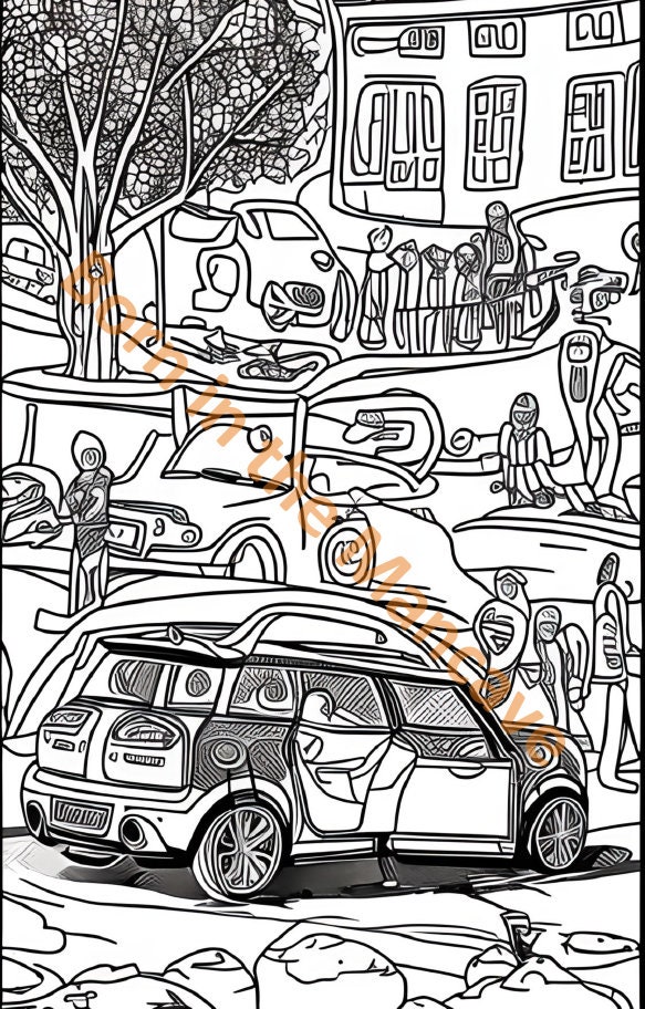 Mini Clubman John Cooper Works Colouring Book 44 Images - Etsy Hong Kong