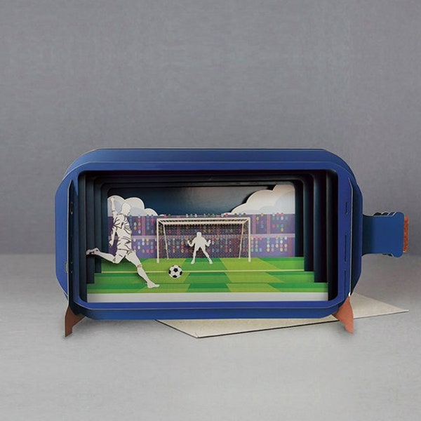Soccer 3d Card - Etsy
