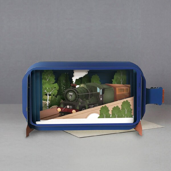 Pop up Train Birthday Card - Etsy