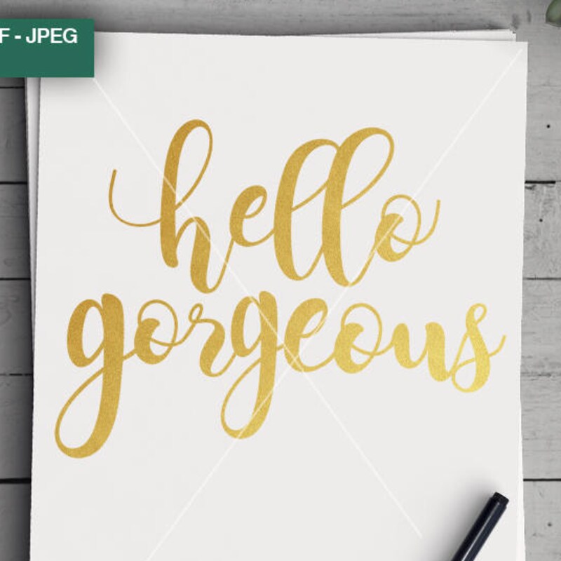 Hello Gorgeous Svg - Etsy
