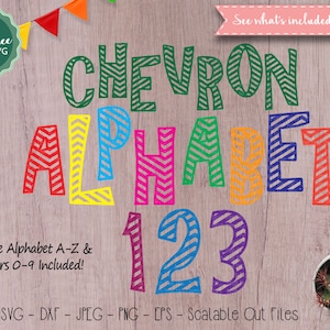 Chevron Letters SVG, Chevron Alphabet Svg, Lettering Svg, SVG Font Cut ...