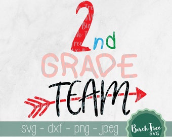 Second Grade Team Svg, 2nd Grade Svg, 2nd Grade Teacher Svg, Teacher ...